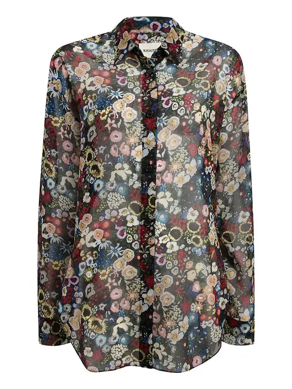 Khaite Goya Silk-chiffon Shirt - Floral