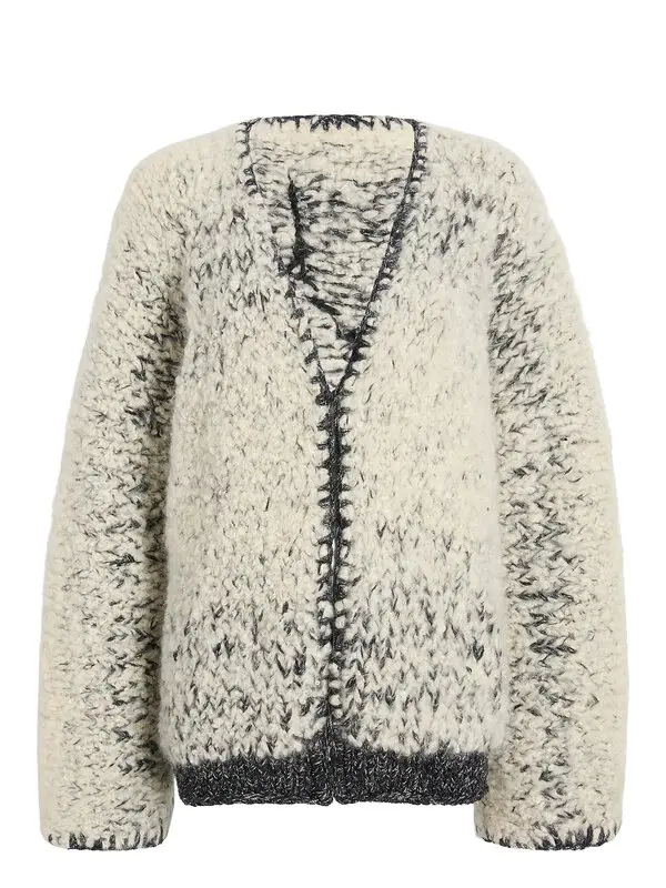 Khaite Jack Oversized Cardigan - Black,white