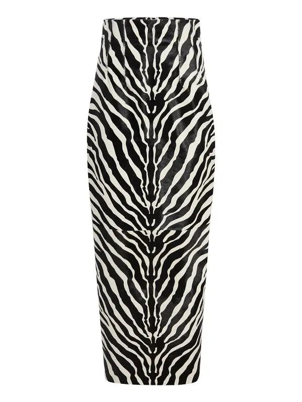 Khaite Loxley Calf Hair Maxi Skirt - Animal