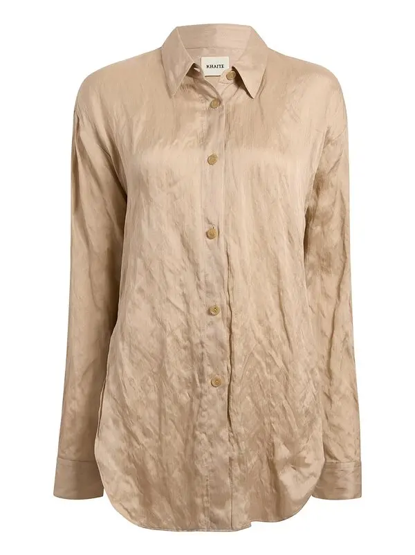Khaite Goya Cotton-voil Shirt - Neutral