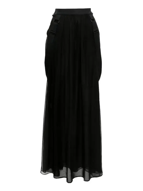 Max Mara Jedy Chiffon Maxi Skirt - Black