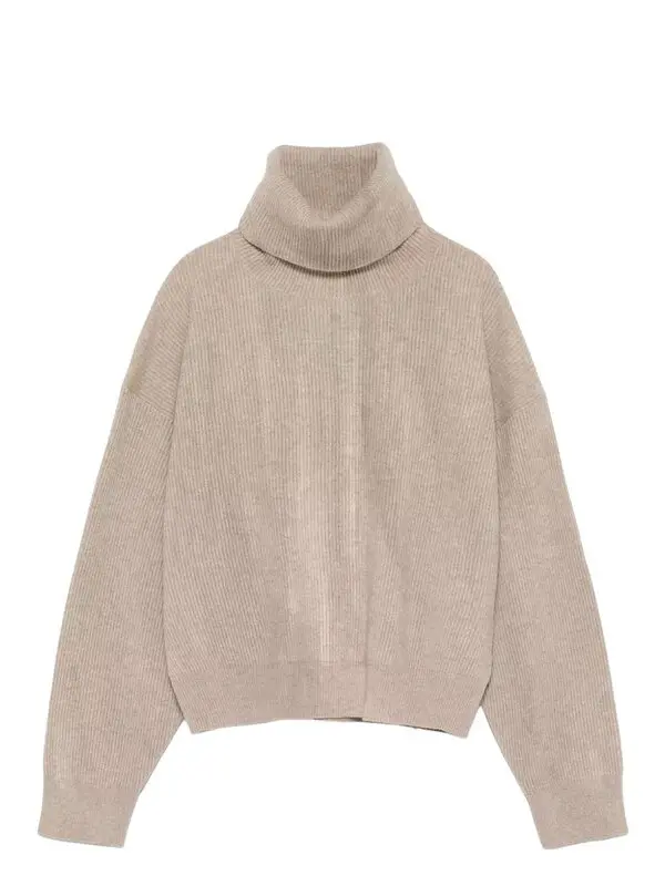 Brunello Cucinelli Virgin Wool High Neck Sweater - Neutrals