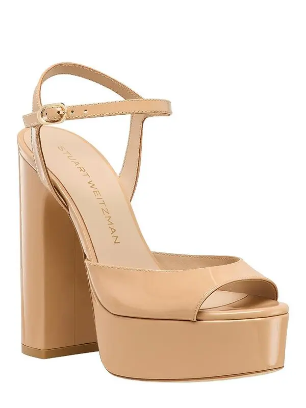 STUART WEITZMAN Dayna Platform Sandals - Adobe