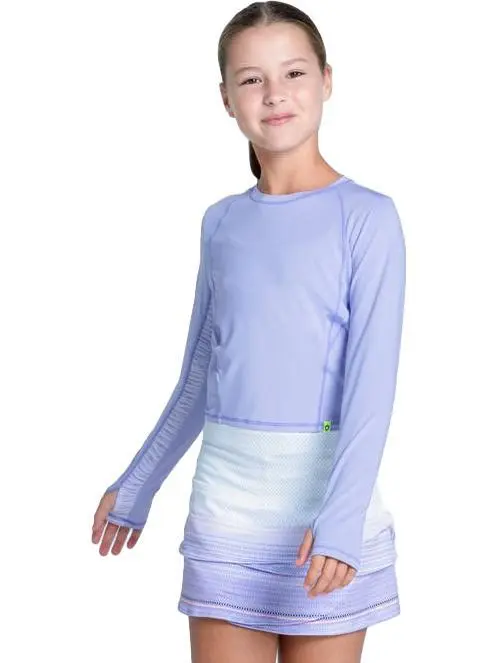 Lucky In Love Cross Court Long Sleeve Top - Lavender