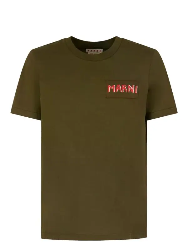 Marni Logo-patch T-shirt - Green