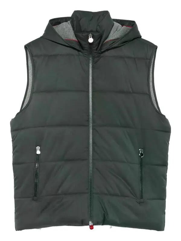 Kiton Hooded Gilet - Green