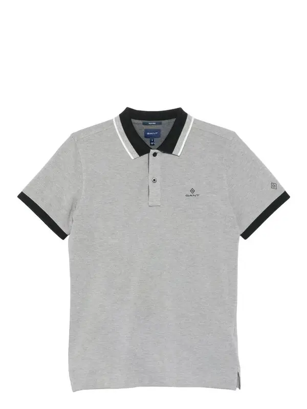 Gant Embroidered-logo Polo Shirt - Grey