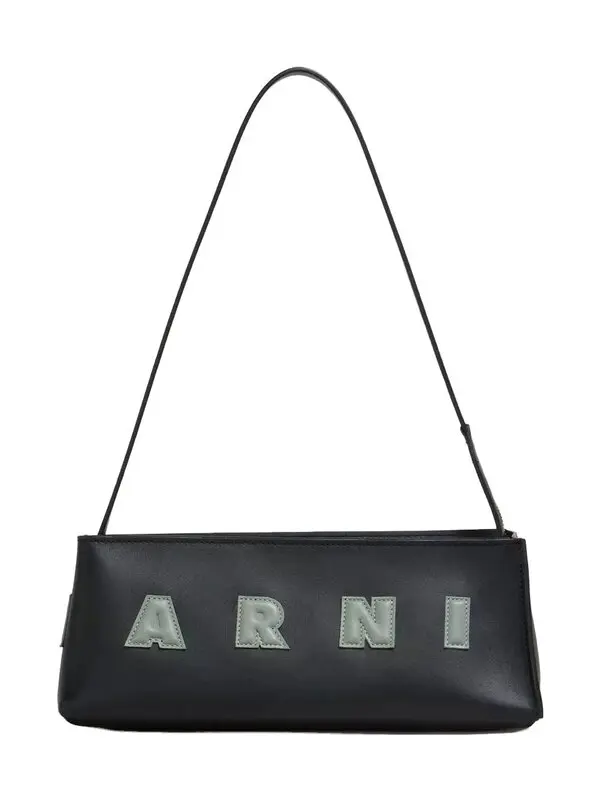 Marni Museo Logo-appliqué Shoulder Bag - Black