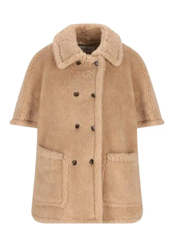 Max Mara Teddy Alpaca And Cashmere Cape - Beige