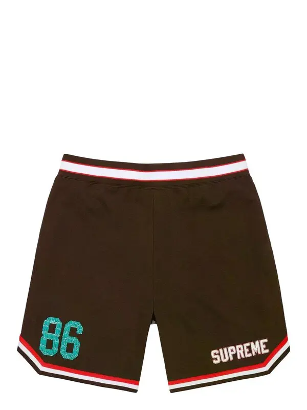 Supreme Striped-trim Shorts - Brown