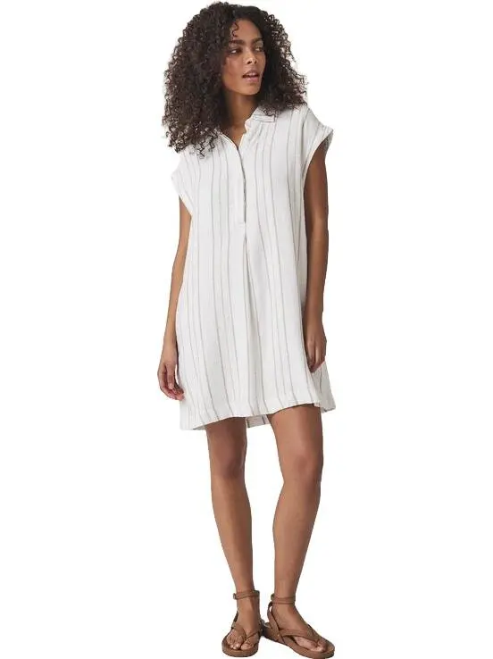 Splendid Striped Mini Dress - White