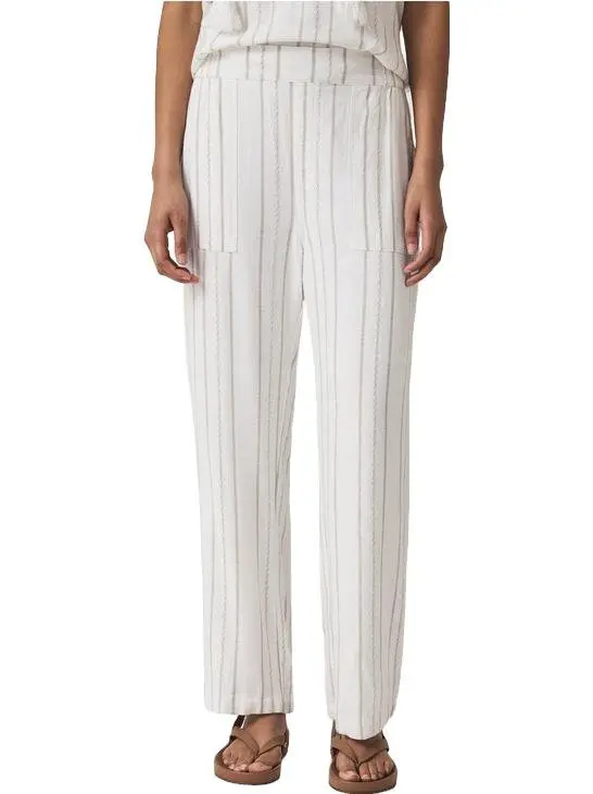 Splendid Layla Stripe Pant - White