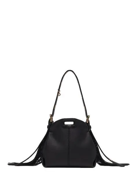 Maje Miss M Micro Leather Bag - Black