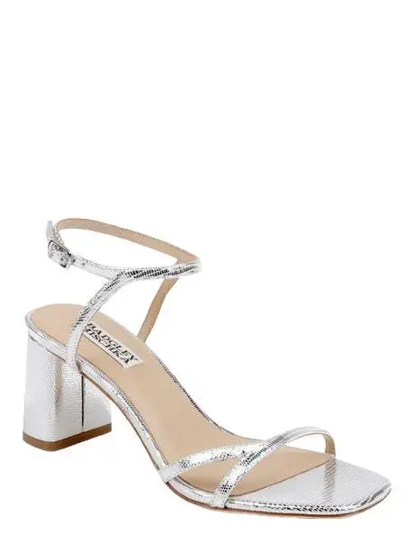 Badgley Mischka Giabella Ankle Strap Sandal - Silver Lizard