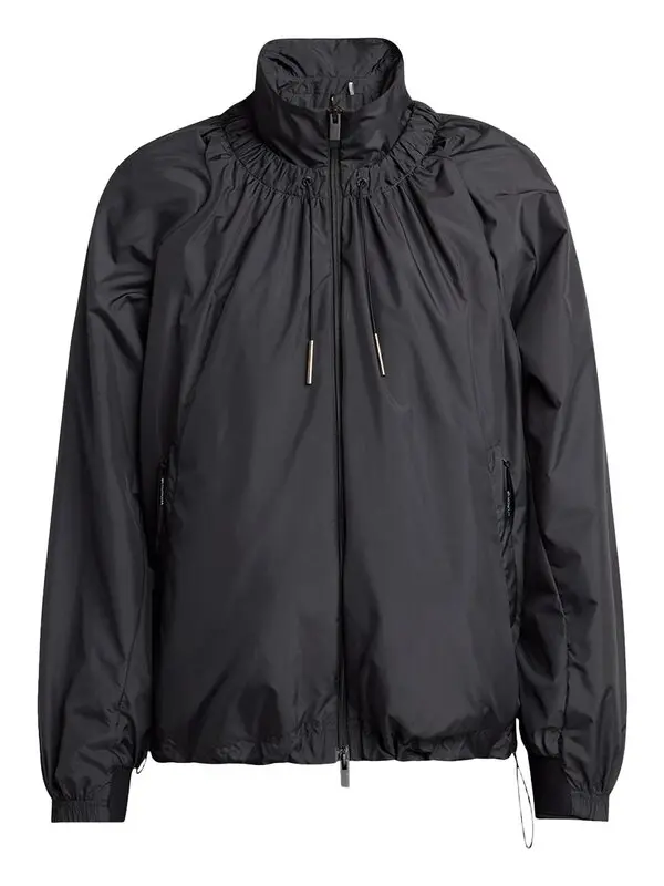 Moncler Valencay Drawstring Windbreaker Jacket - Black