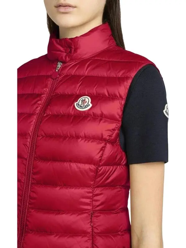 Moncler Igens Lightweight Down Puffer Vest - Medium Red