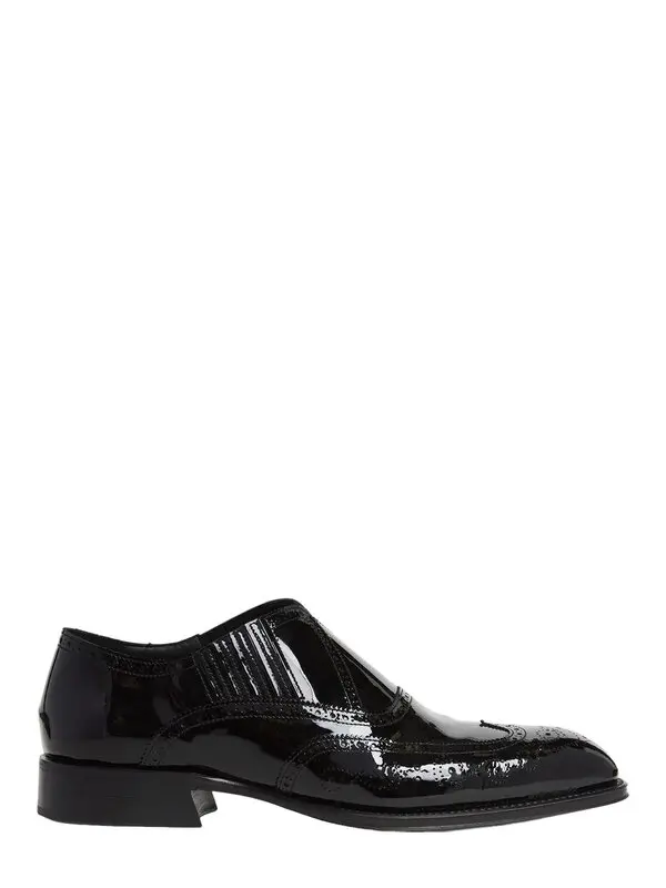 Alexander McQueen Jermyn Brogue Slip-on Loafers - Black