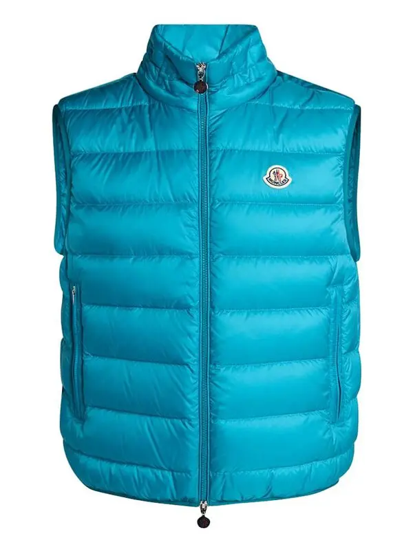 Moncler Quilted Down Vest - Turquoise