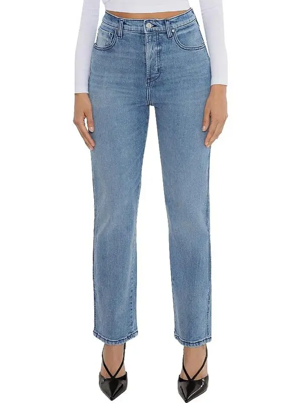 RUDES DENIM High-rise Tracy Straight Jean - Bayside