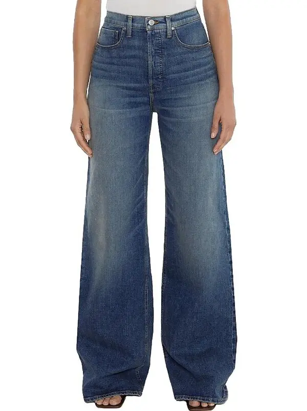 RUDES DENIM High Rise Phoenix Wide Leg Jeans - Seaside Blue