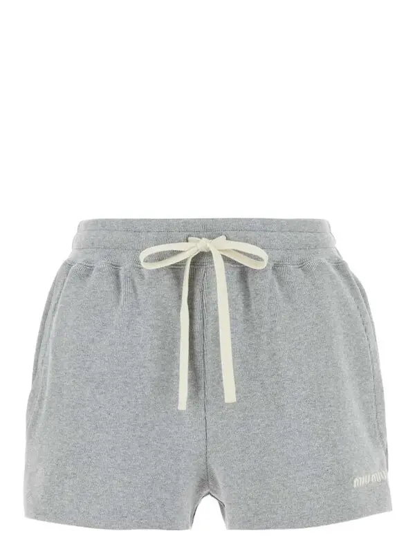 Miu Miu Cotton Shorts - Grey