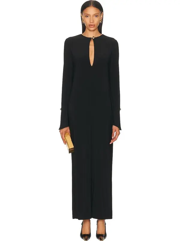Brandon Maxwell Sylvie Maxi Dress - Black