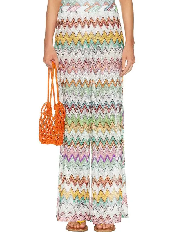 Missoni Straight Leg Trouser - Multicolor With White Base