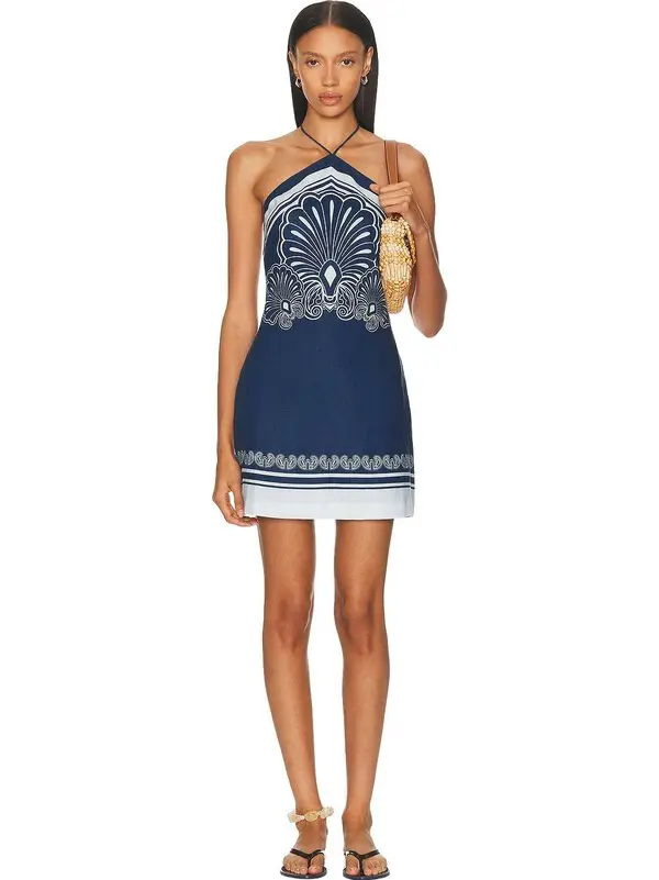 SHANI SHEMER Oliver Mini Dress - Blue Print