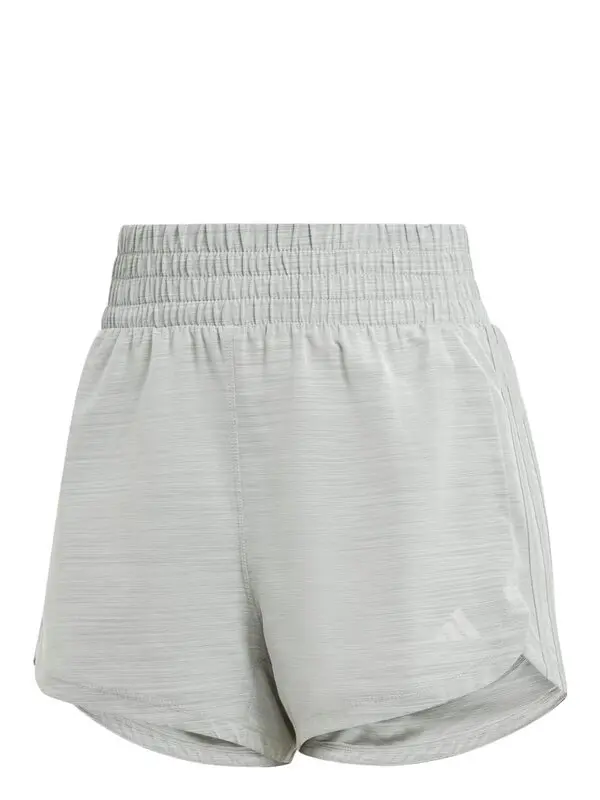 Adidas Pacer Training 3-stripes Woven High-rise Shorts - Mgh Solid Grey