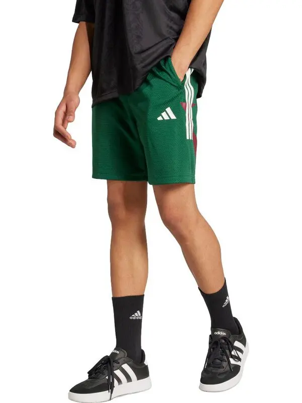 Adidas House Of Tiro Nations Pack Shorts - Dark Green / Collegiate Burgundy / White