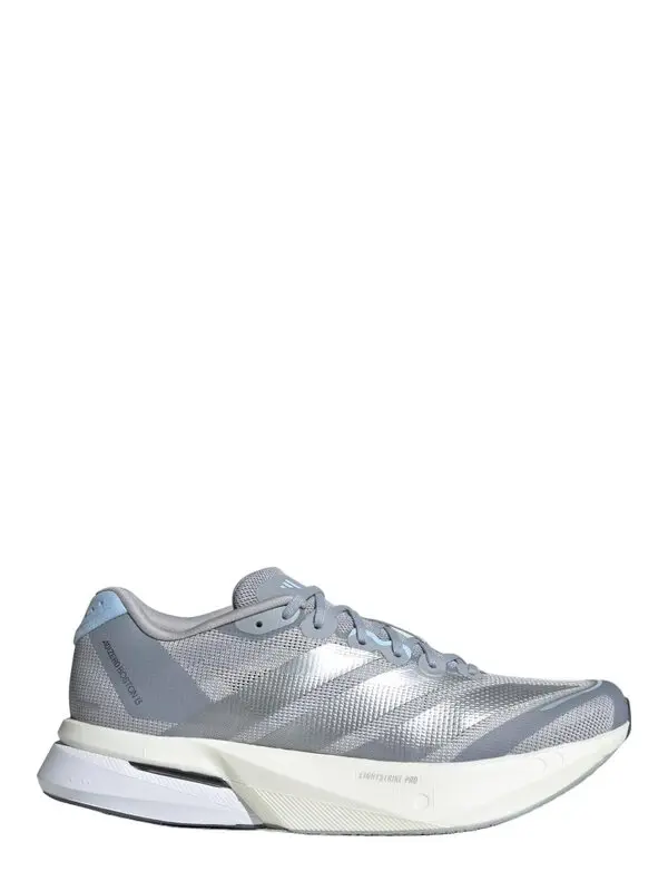 Adidas Adizero Boston 13 Shoes - Halo Silver / Silver Metallic / Glow Blue