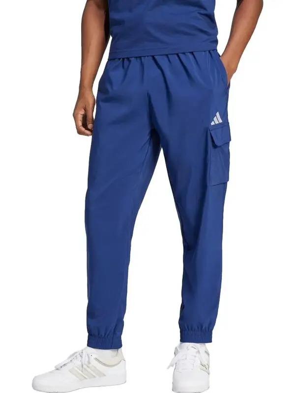 Adidas Essentials Small Logo Cargo Pants - Dark Blue / White