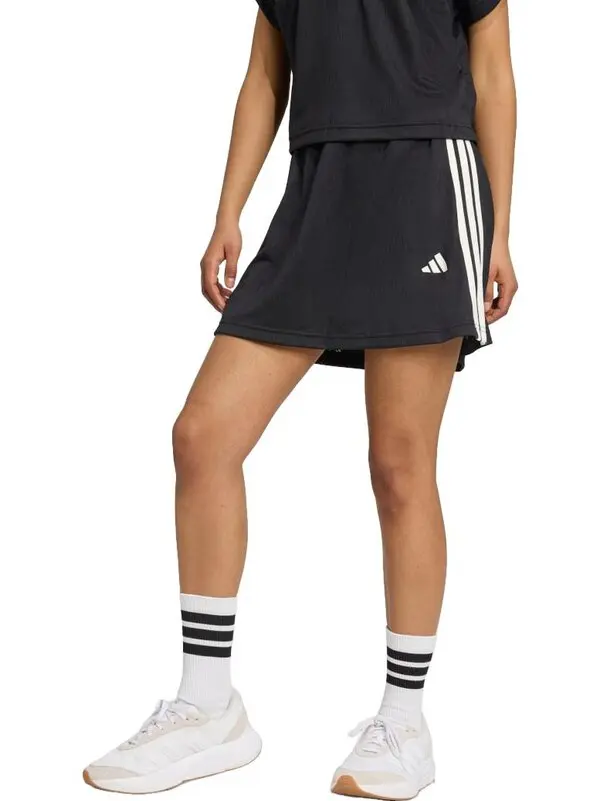 Adidas Stadium 3-stripes Tennis Inspired Jacquard Skirt - Black / Off White