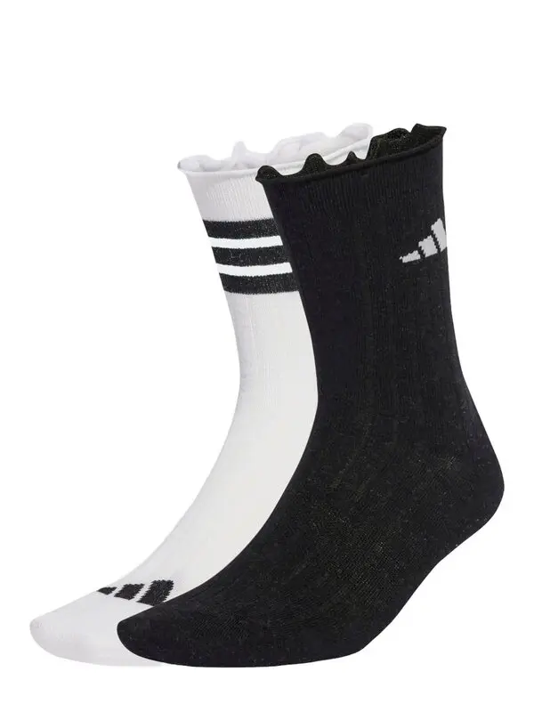 Adidas Glow Sock 2 Pack - White / Black / Grey One