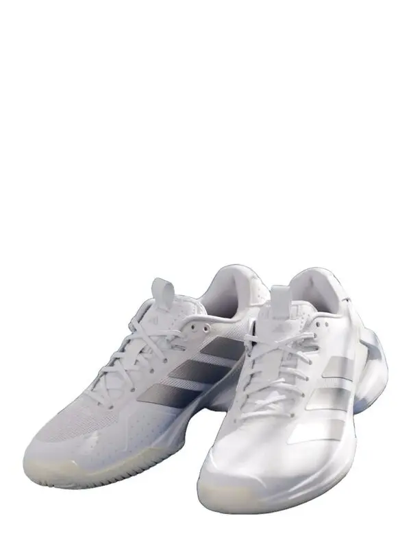 Adidas Adizero Ubersonic Tennis Shoes - Cloud White / Silver Metallic / Cloud White