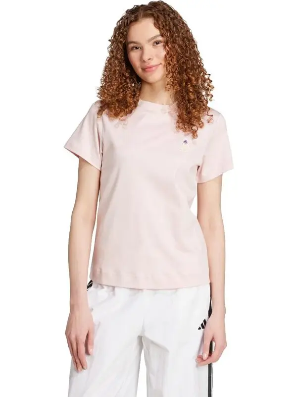 Adidas Cat Patch Graphic T-shirt - Sandy Pink