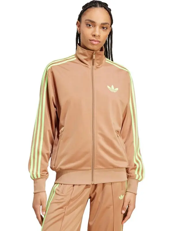 Adidas Adicolor Classic Firebird Loose Track Top - Cardboard / Signal Green
