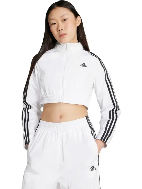 Adidas Teamgeist Adicolor Cropped Track Top - White