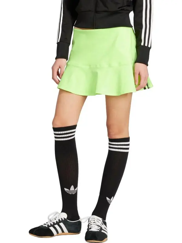 Adidas Adicolor Interlock 3-stripes Mini Skirt - Signal Green