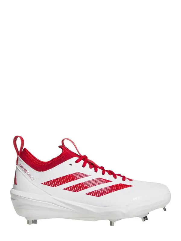Adidas Adizero Impact 2.0 Baseball Cleats - Cloud White / Team Power Red 2 / Team Power Red 2