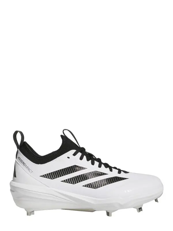 Adidas Adizero Impact 2.0 Baseball Cleats - Cloud White / Core Black / Core Black