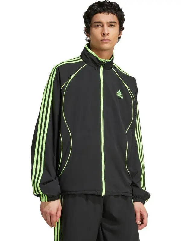 Adidas Teamgeist Adicolor Track Top - Black / Signal Green