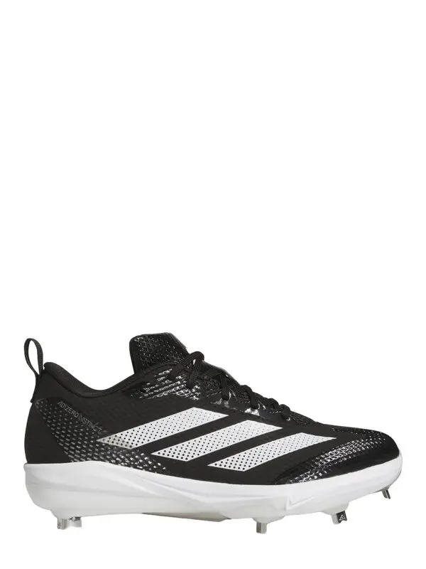 Adidas Athletic Cleats - Core Black / Cloud White / Silver Metallic