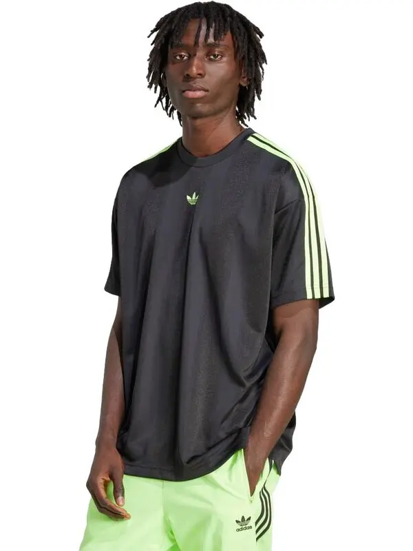 Adidas Adicolor Jacquard Jersey - Black / Signal Green
