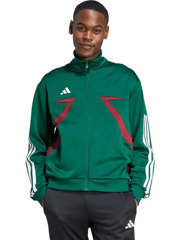Adidas House Of Tiro Nations Pack Track Top - Dark Green / Collegiate Burgundy / White