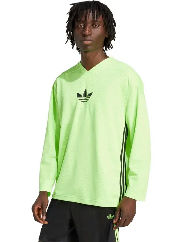 Adidas Adicolor Mesh Long Sleeve - Signal Green / Black