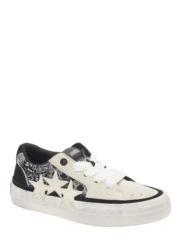 Amiri Bandana Sunset Skate Low-top Sneakers - Black