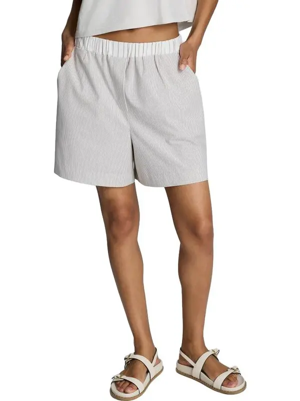 KENNETH COLE Pull-on Shorts - Pure White/ Beige Bronz