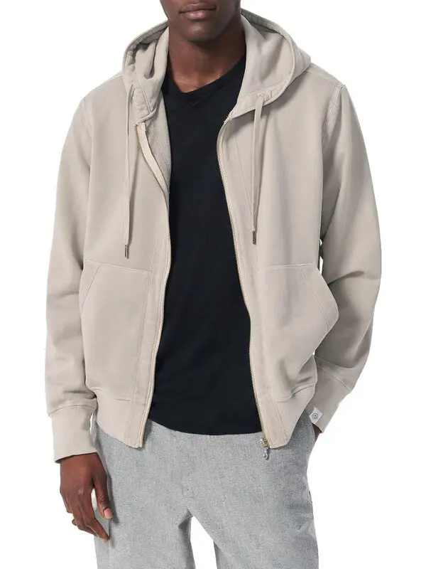 Rag & Bone Carlin Taped Hoodie - Stone