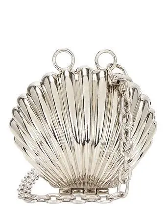 PETIT MOMENTS Shell Chain Clutch - Silver